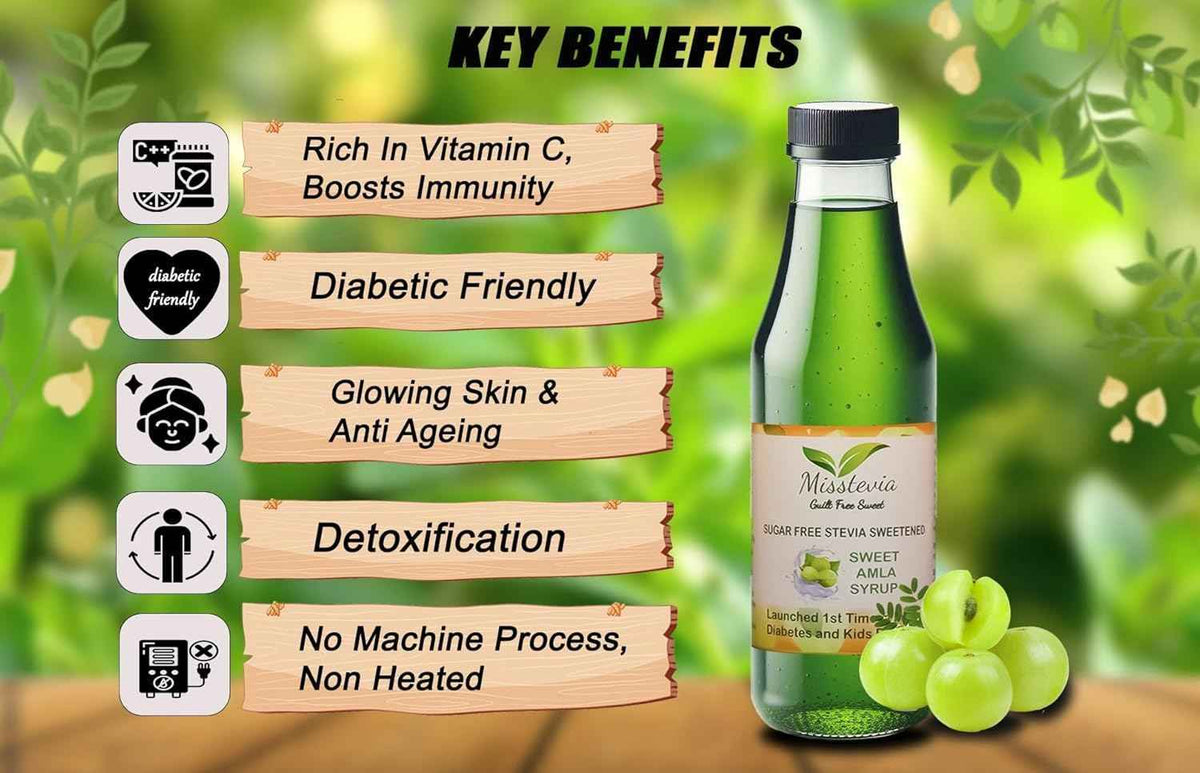 Sugar-Free Sweet Amla Syrup/Juice Concentrate 280mL - Misstevia